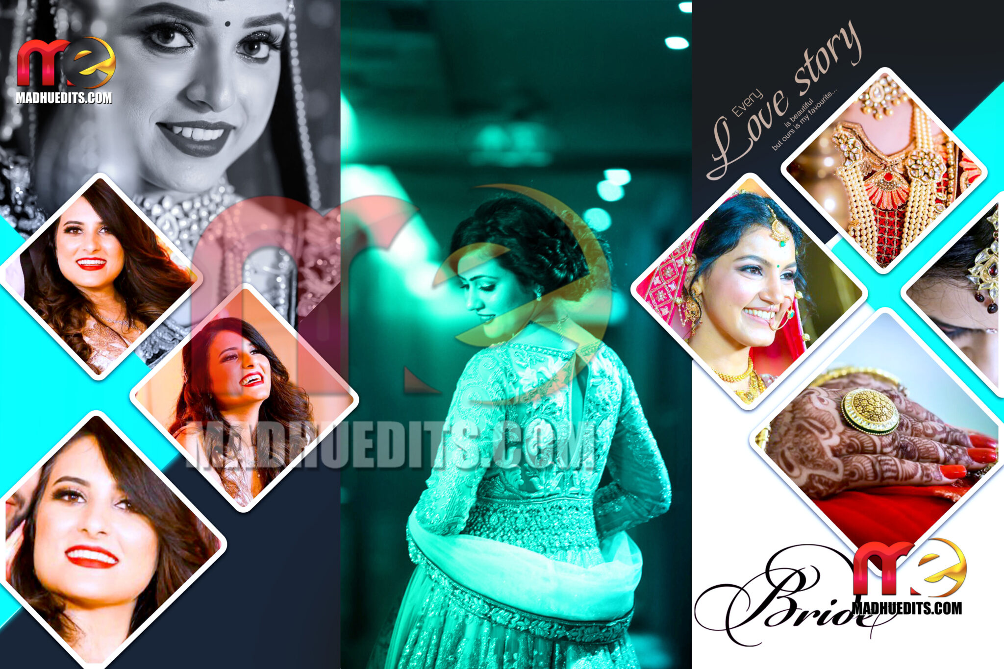 16x24 Wedding Album PSD Templates - MadhuEdits