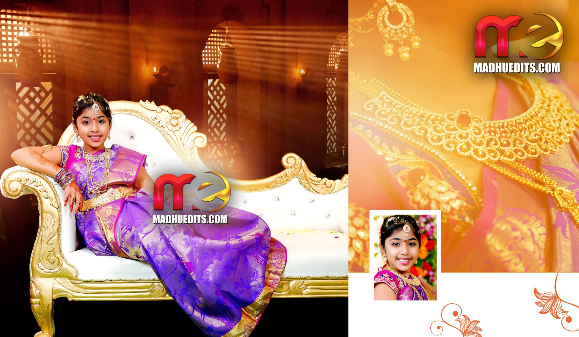 250+ SAREE CEREMONY - ALBUM PSD TEMPLATES - MadhuEdits