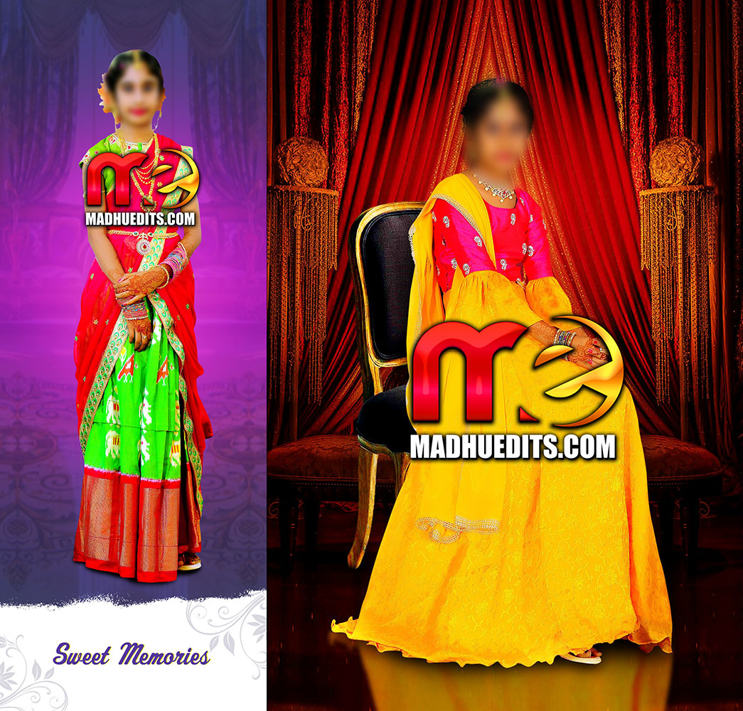 Half Saree Function- Latest PSD Templates - MadhuEdits