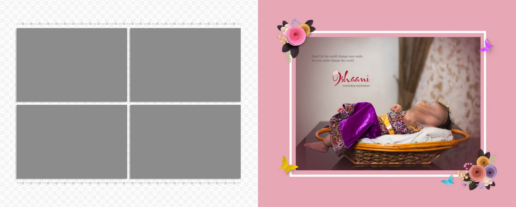 NAMING CEREMONY ALBUM SHEET PSDS - MadhuEdits