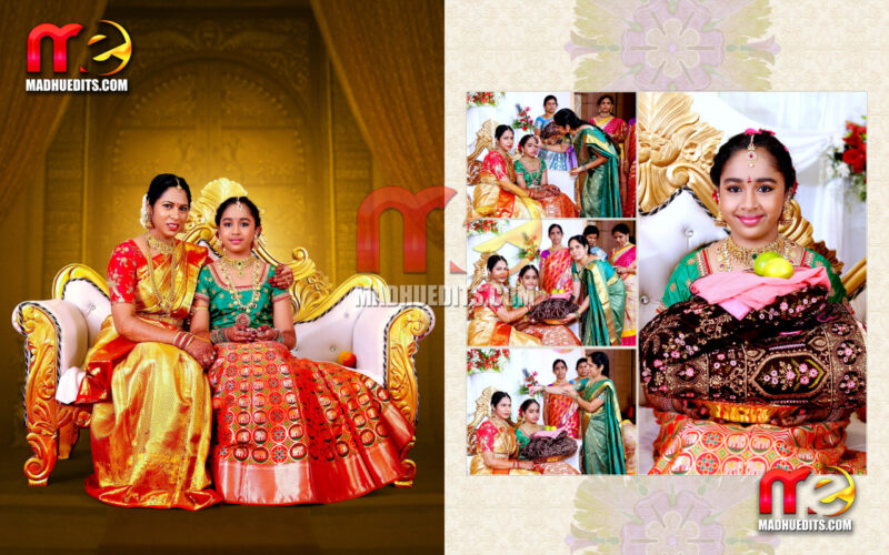 HALF SAREE CEREMONY - TRADITIONAL PSD FILES - MadhuEdits