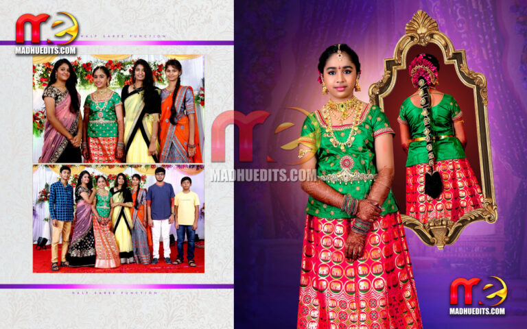 HALF SAREE CEREMONY - TRADITIONAL PSD FILES - MadhuEdits