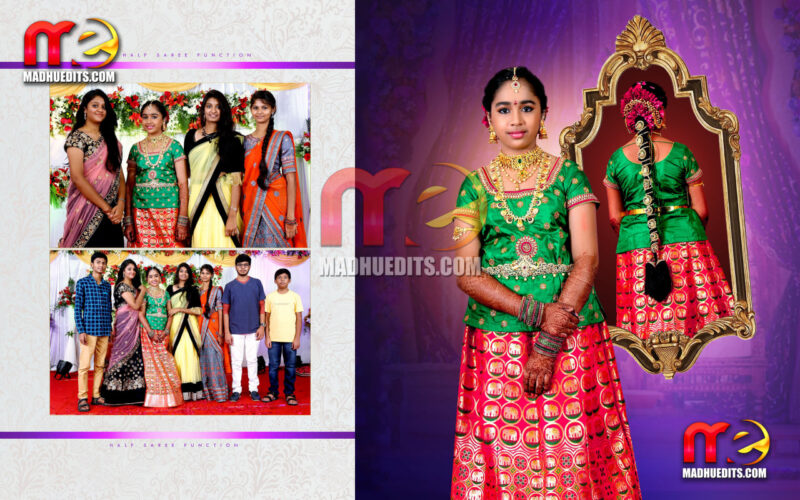 HALF SAREE CEREMONY - TRADITIONAL PSD FILES - MadhuEdits