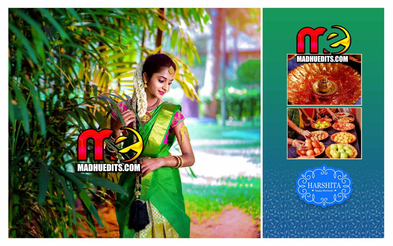 SAREE CEREMONY ALBUM DESIGNING PSD FILES - MadhuEdits