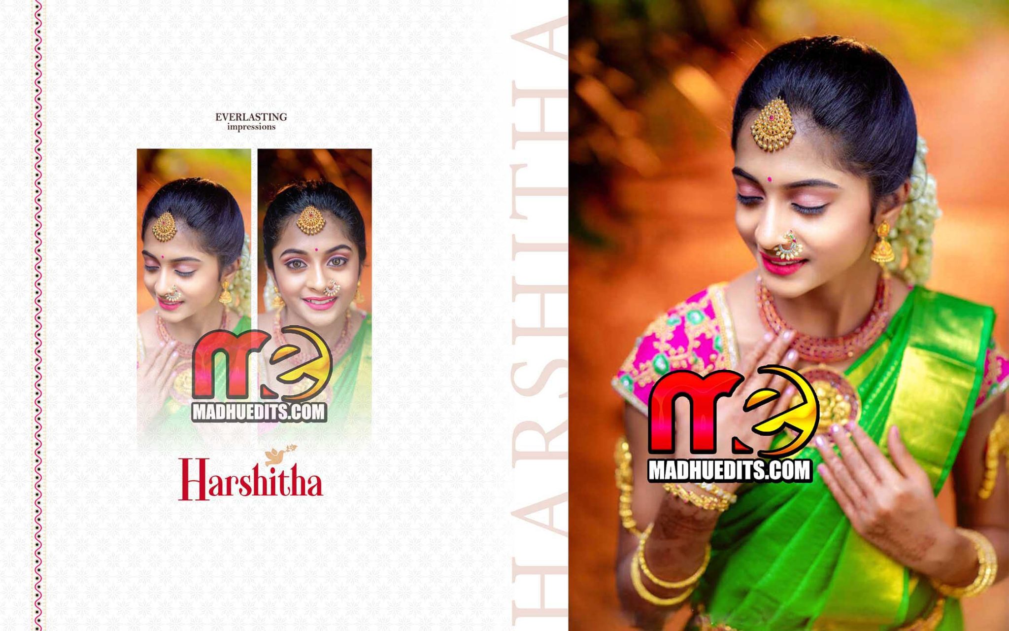 SAREE CEREMONY ALBUM DESIGNING PSD FILES - MadhuEdits
